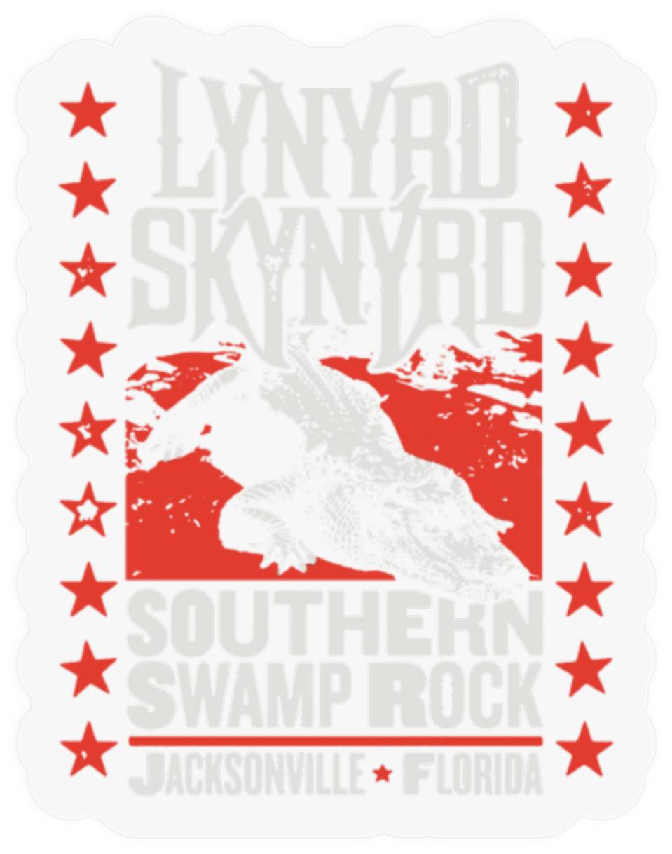 Swamp Rock - Lynyrd Skynyrd - Stickers Designed & Sold By Crackling Clarita