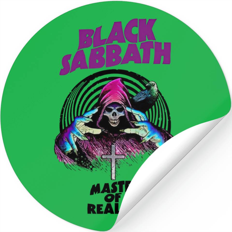 70's Black Sabbath Master Of Reality Cotton White Men Stickers Designed ...