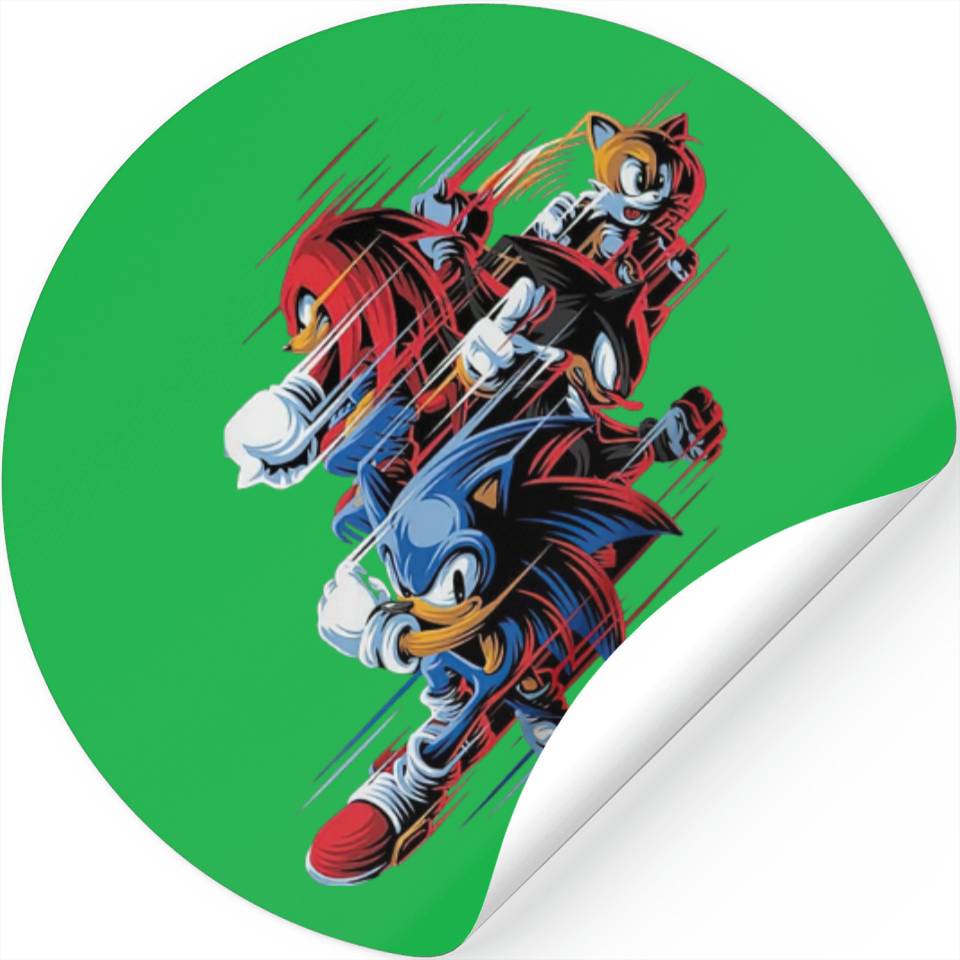 Sonic Shadow Knuckles Tails Sonic The Hedgehog Characters Stickers | 61 ...