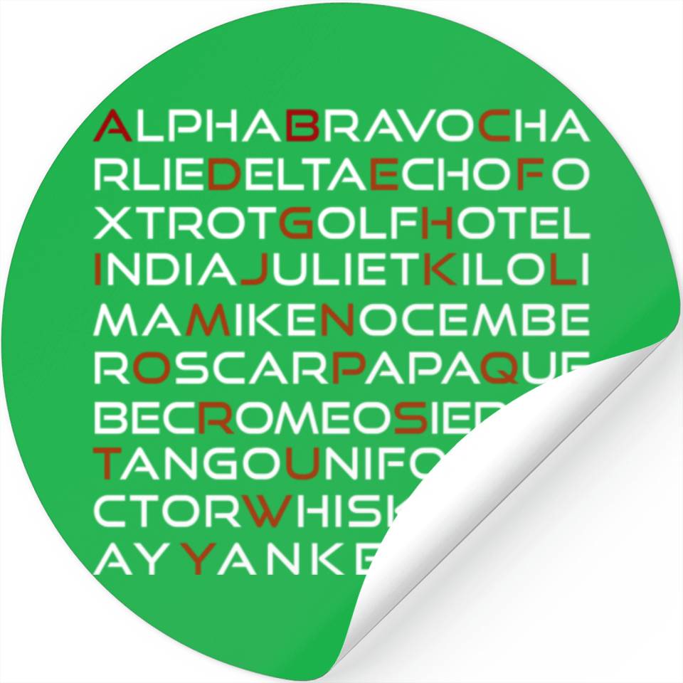 Aviation Phonetic Alphabet Pilot Alpha Bravo Charlie Stickers Designed And Sold By Metaphor State 