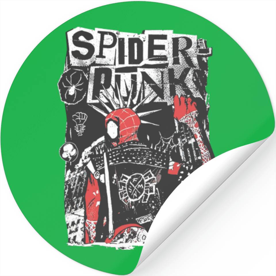 Vintage Retro Spider Punk Stickers, Spider man 2023 Stickers, Spider ...