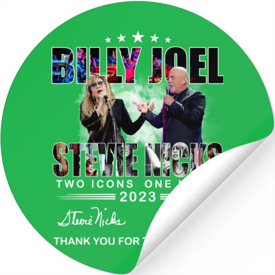 Two Icons One Night Billy Joel Stevie Nick Tour Stickers, Billy Joel ...