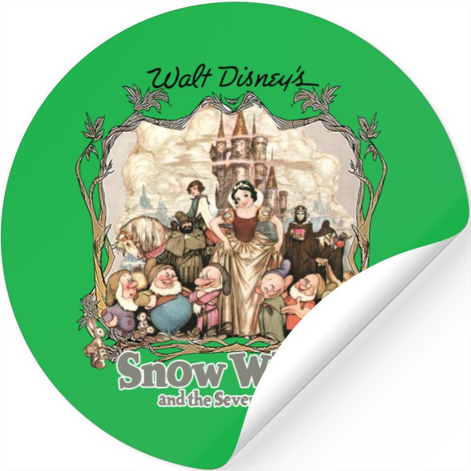 Snow White And The Seven Dwarfs Vintage Stickers, Snow White Designed ...