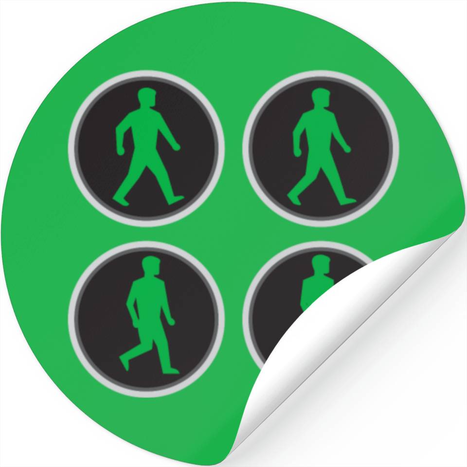 Traffic Light Man Walk Cycle Sequence Stickers Designed & Sold By Biz Note