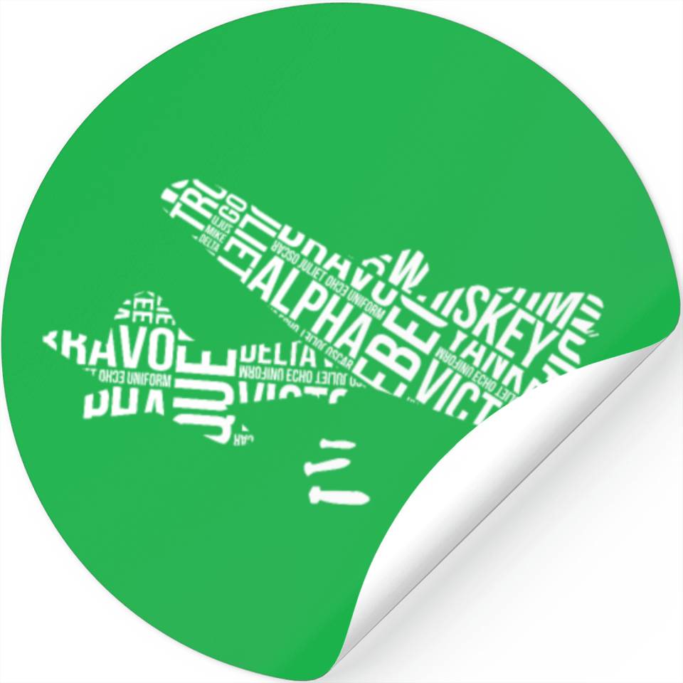 NATO Phonetic Alphabet Airplane Stickers Designed & Sold By DanieBerger