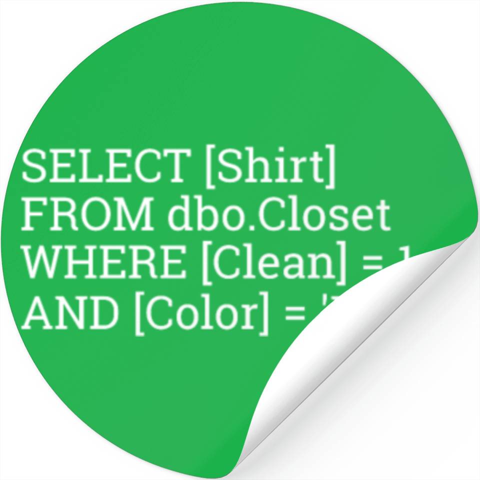 "Select Stickers From DBO" | Database, Programming Designed & Sold By ...