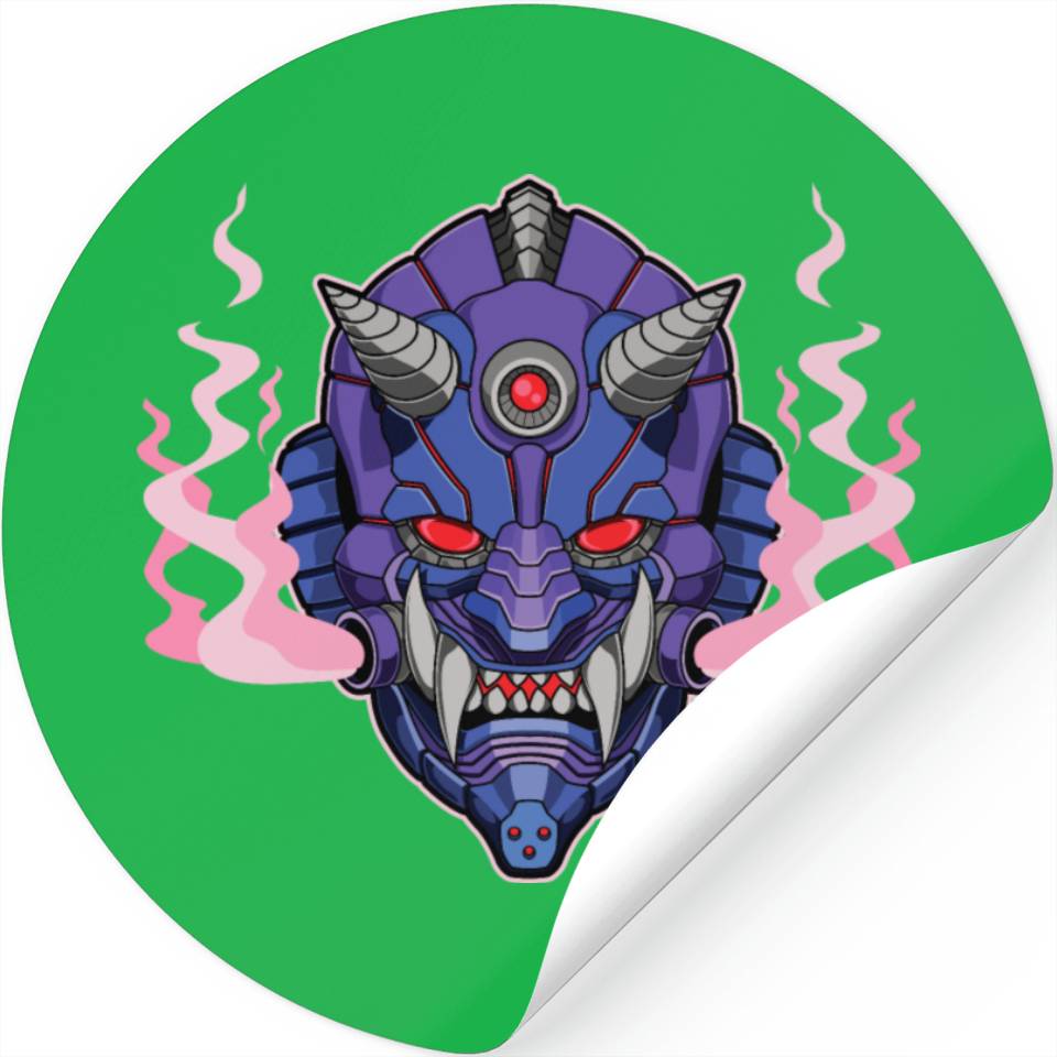 Japanese Demon Cyborg Oni, Samurai Warrior Cyber Designed & Sold By ...