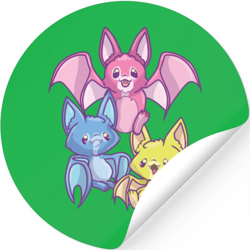Pansexual Kawaii Bat Pastel Goth Bat Anime Art Designed And Sold By Selin Çınar