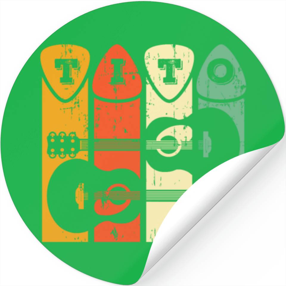 Guitar Pick Tito Stickers, Filipino Uncle Stickers, Guit Designed ...