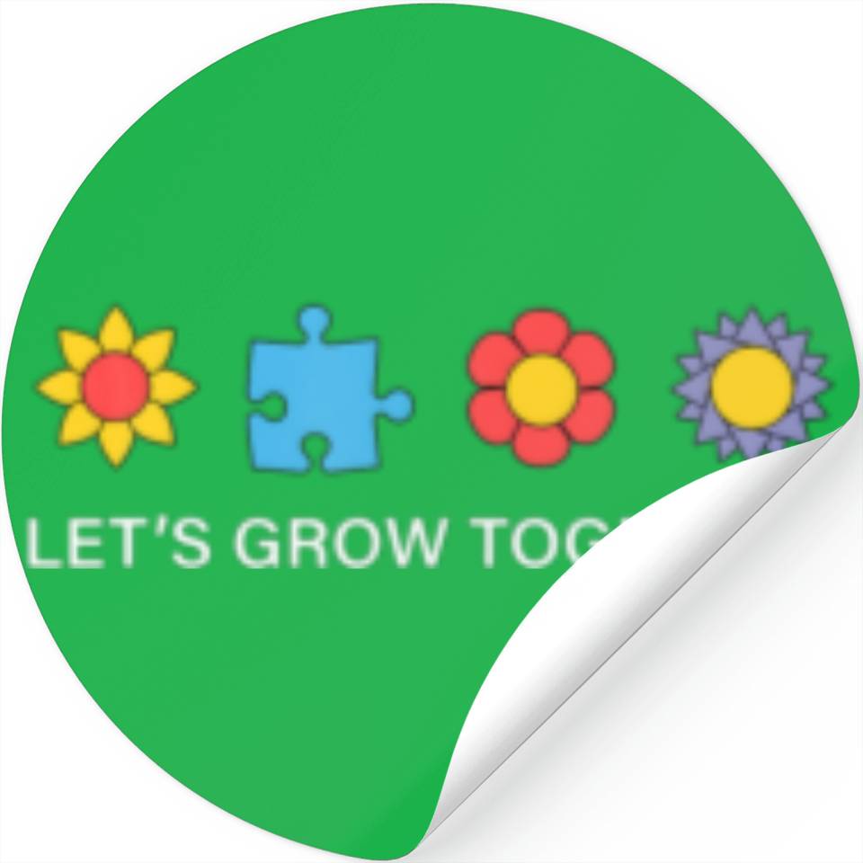 Autism Awareness Month Autistic Son Let's Grow Tog Stickers Designed ...