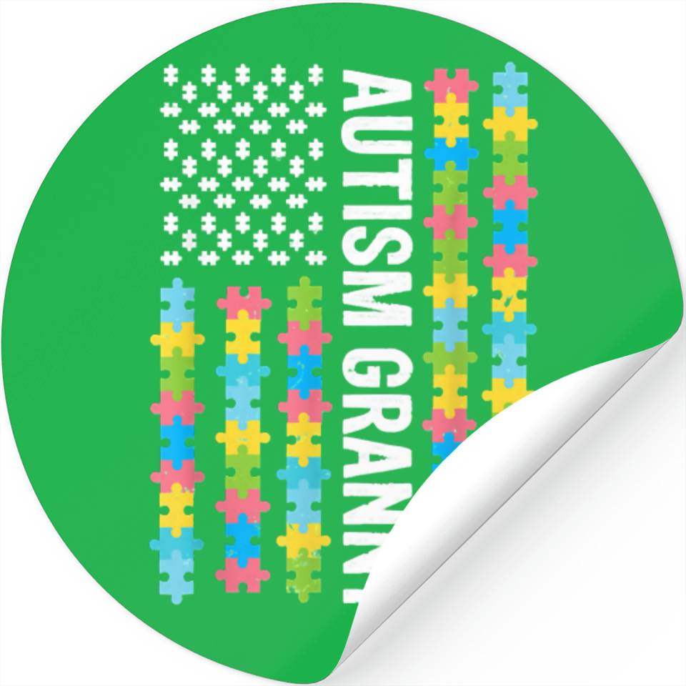 Autism Autistic Granny Awareness Im A Proud Grandm Stickers Designed ...