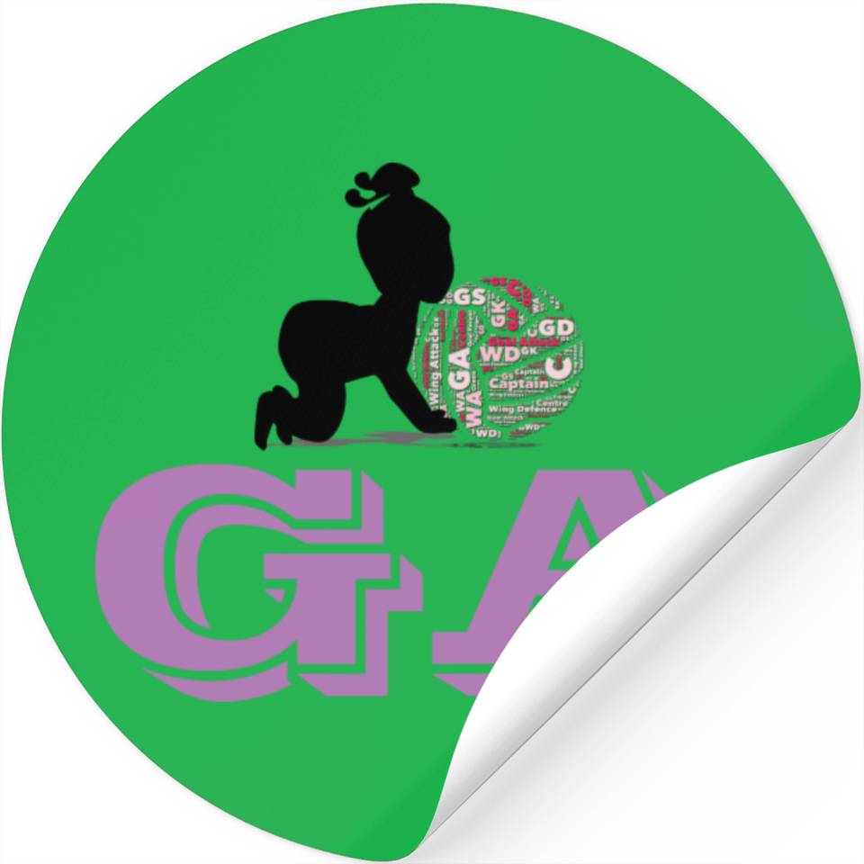 Custom Netball Player Position Themed Stickers Designed & Sold By Igor ...