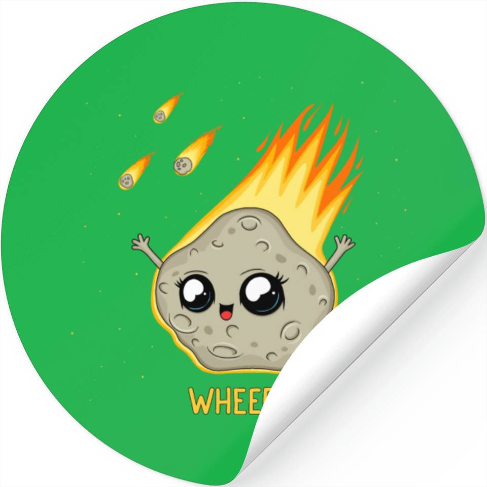 Cute Kawaii Asteroid Stickers Designed & Sold By Ícaro Silva