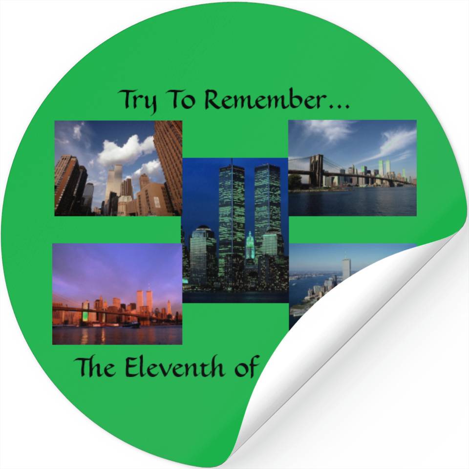 New York City Twin Towers WTC Views In Memoriam Stickers Designed ...