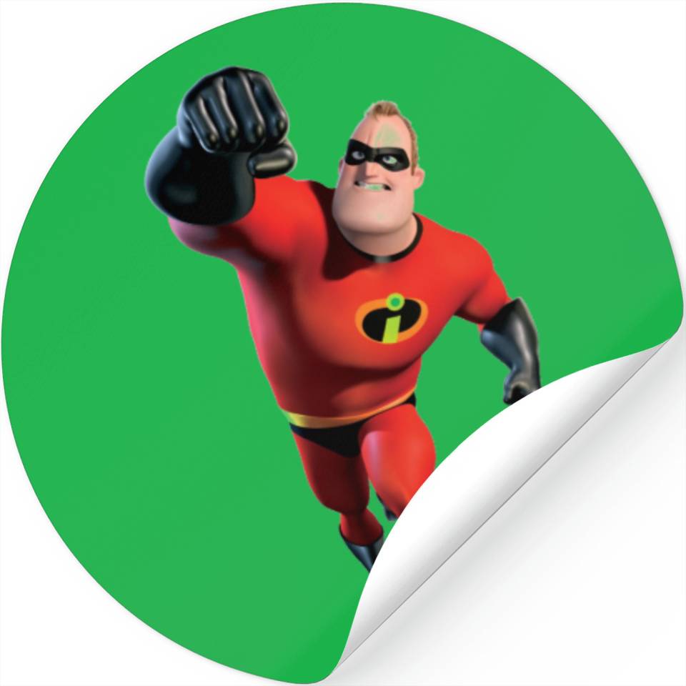 The Incredibles Mr. Incredible Flying Disney Stickers Designed & Sold ...