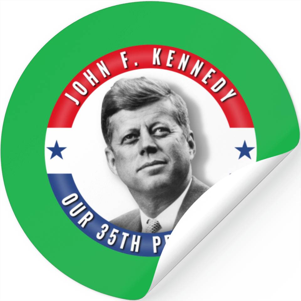 JFK John F. Kennedy 35th President POTUS Memorial Stickers Designed ...