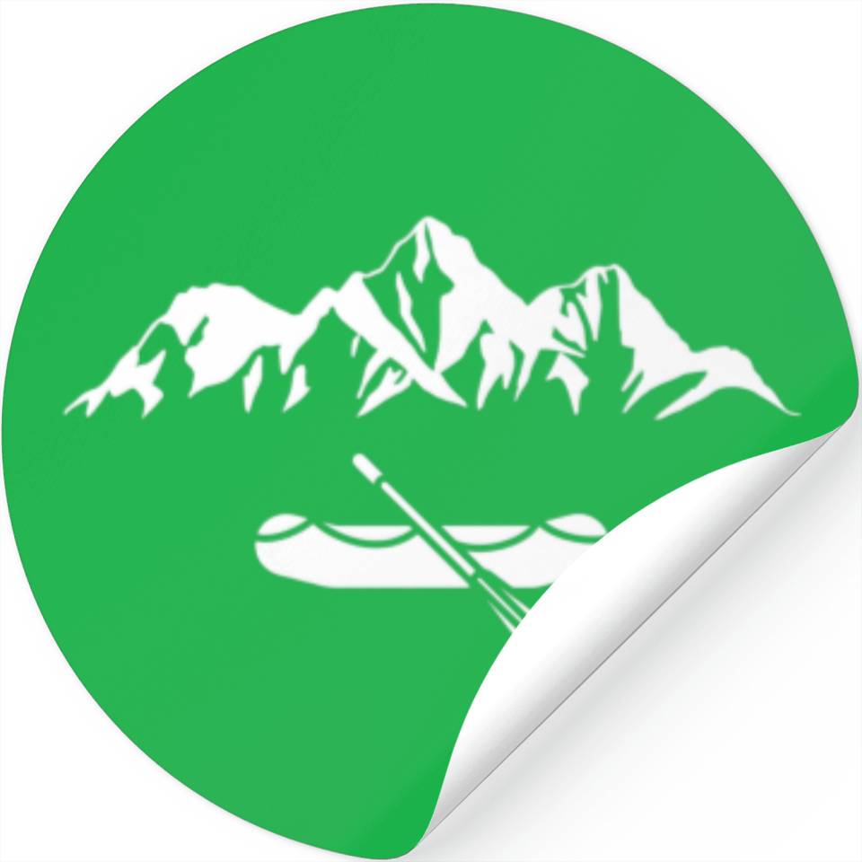 Rafting Boat Rafter Paddling Rowing River Canoe Stickers Designed ...