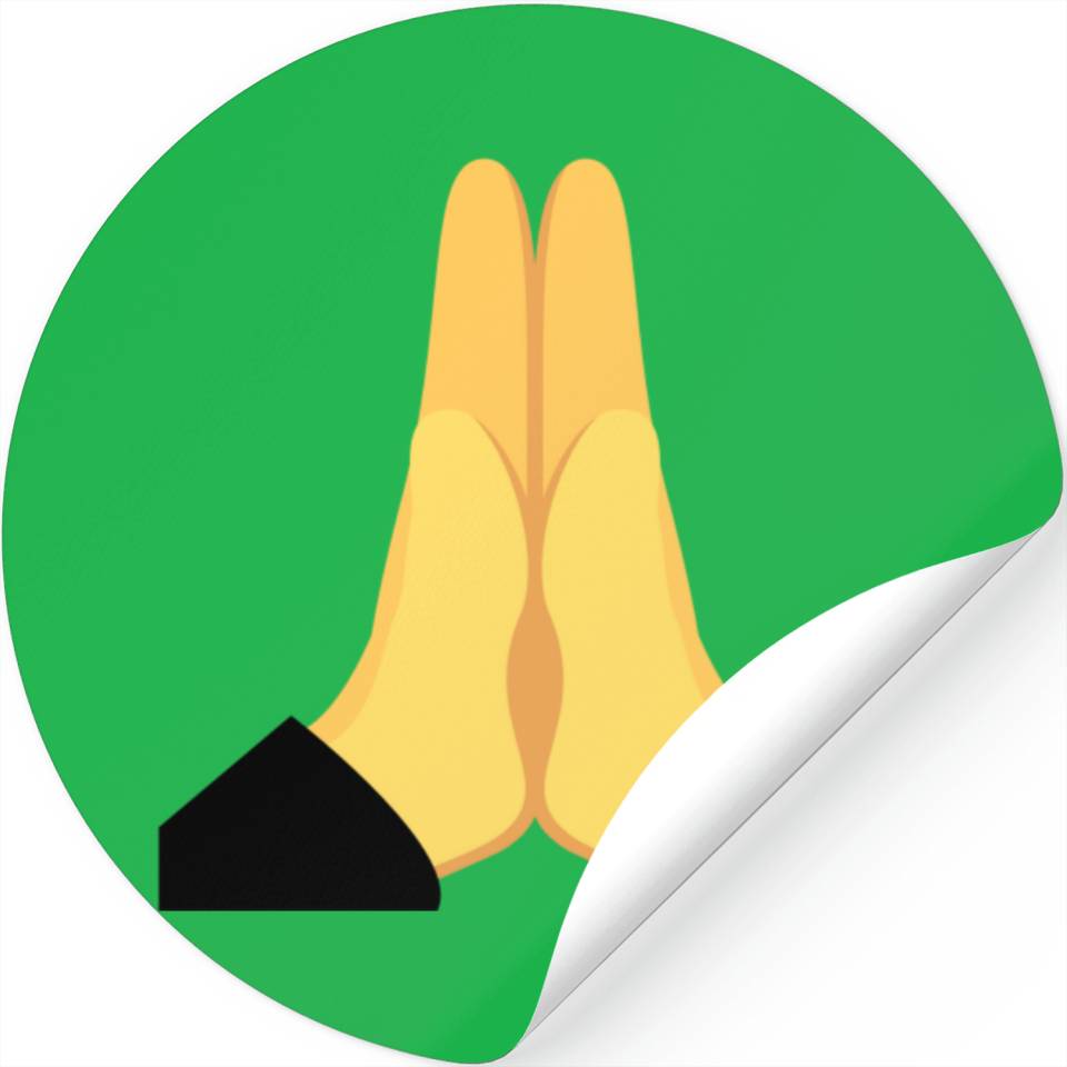 Praying Emoji Stickers Designed & Sold By Hybrid Lynna