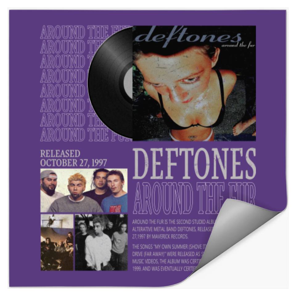 Vintage Bootleg Inspired Stickers Deftone Around The Fur Vintage ...