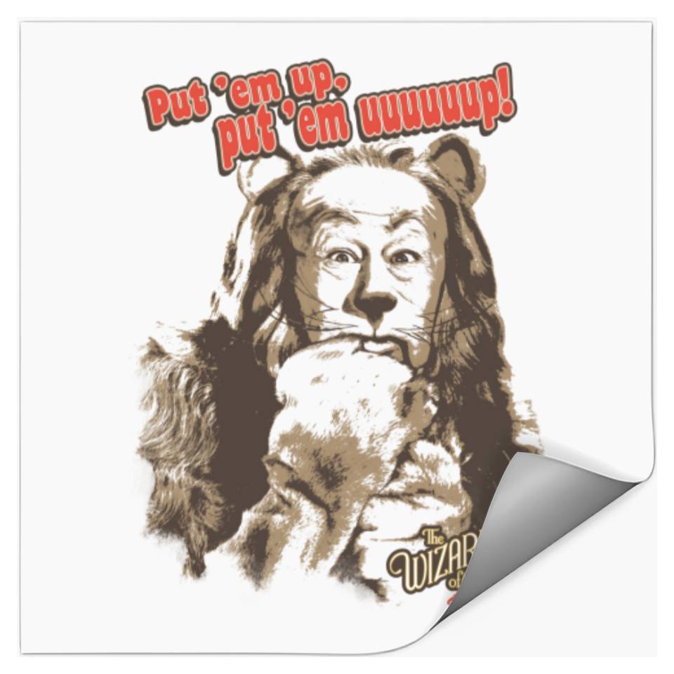 Put 'Em Up Cowardly Lion Wizard Of Oz Classic Movies TV Shows Stickers ...