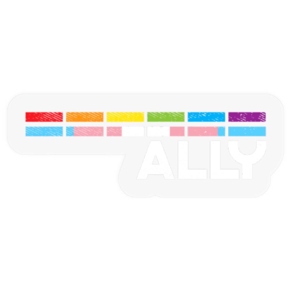 Lgbtq Ally Flag Stickers LGBT Transgender Ally Transsexual Trans Pride Flag