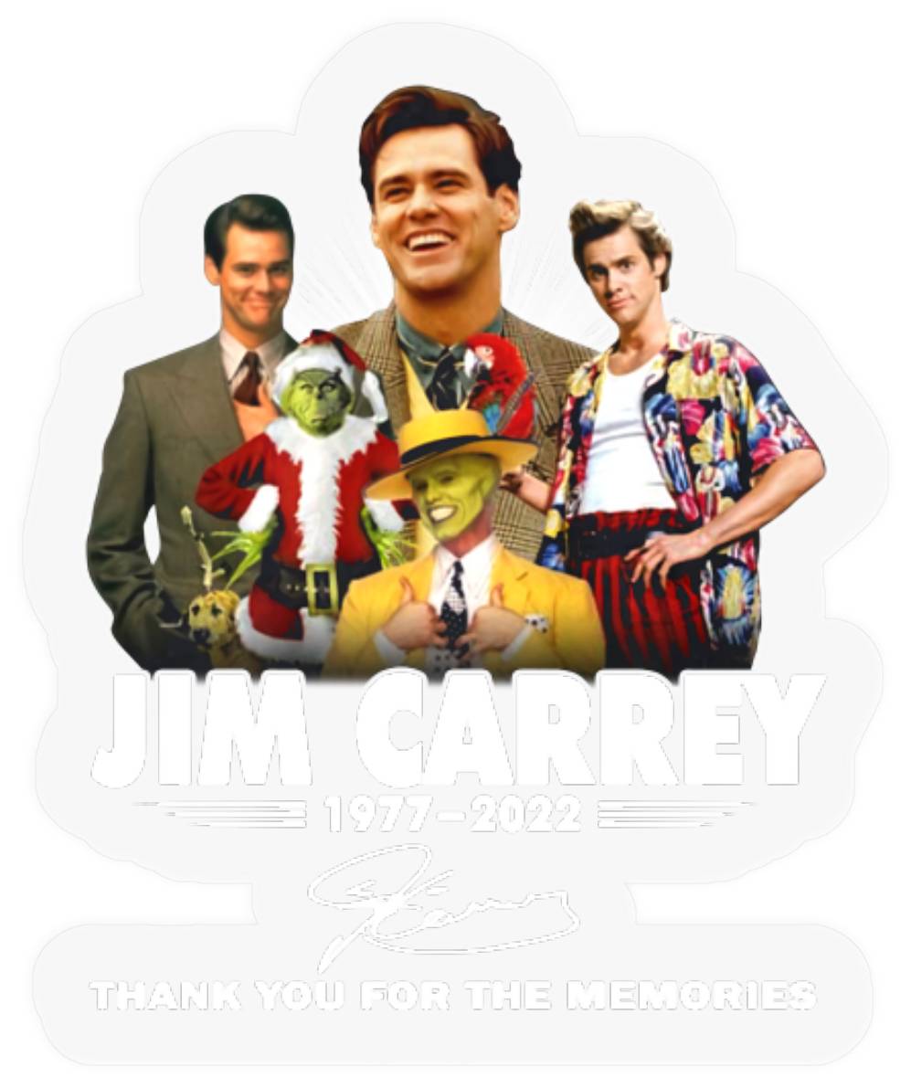 Jim Carrey Stickers, Jim Carrey Signature Thank You Momeries 1977-2022 ...