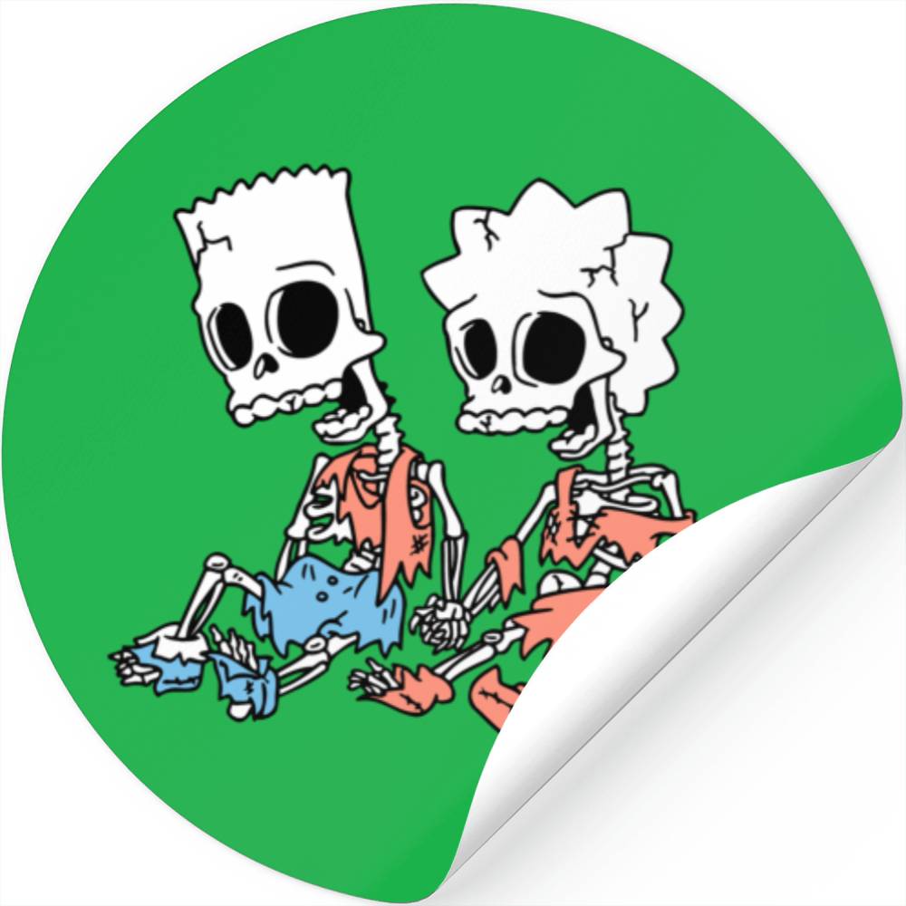 Bart Simpson Sticker The Simpsons Bart And Lisa Skeletons Treehouse Of ...