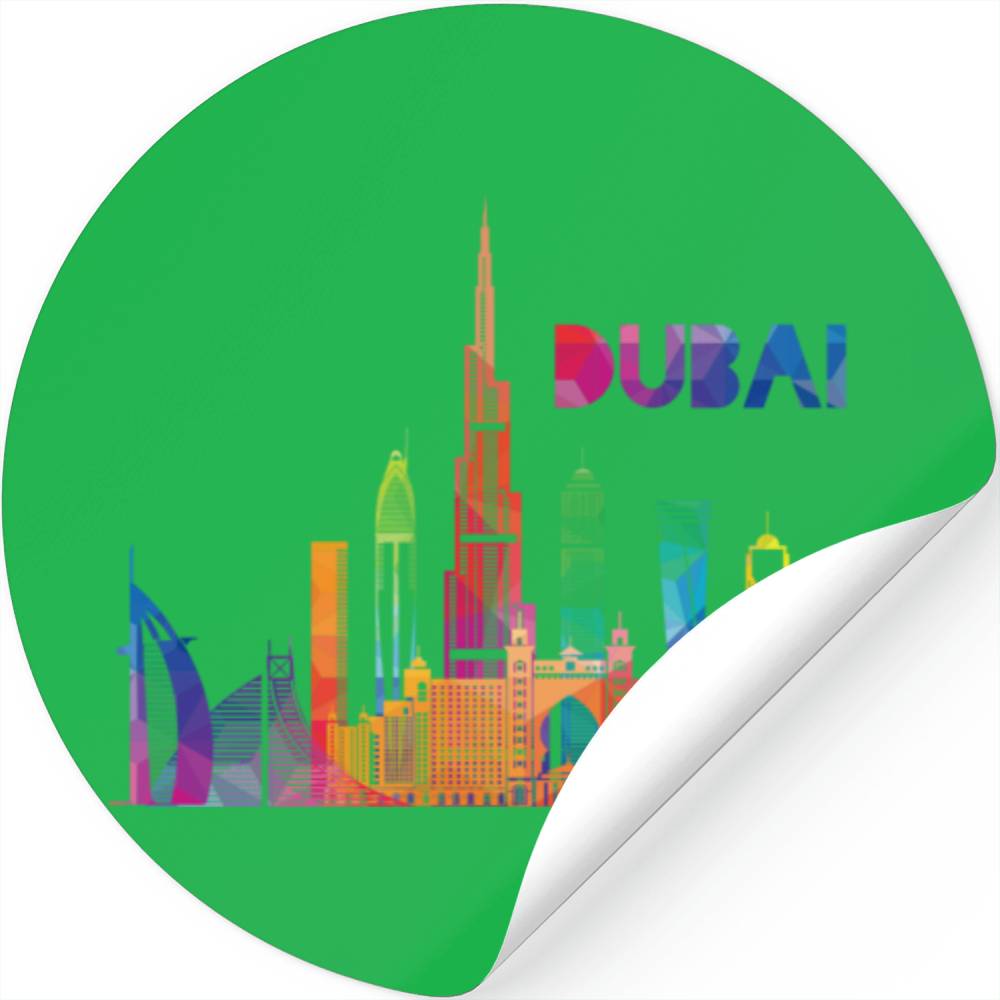 Burj Khalifa Skyscraper Royalty Dubai UAE Stickers