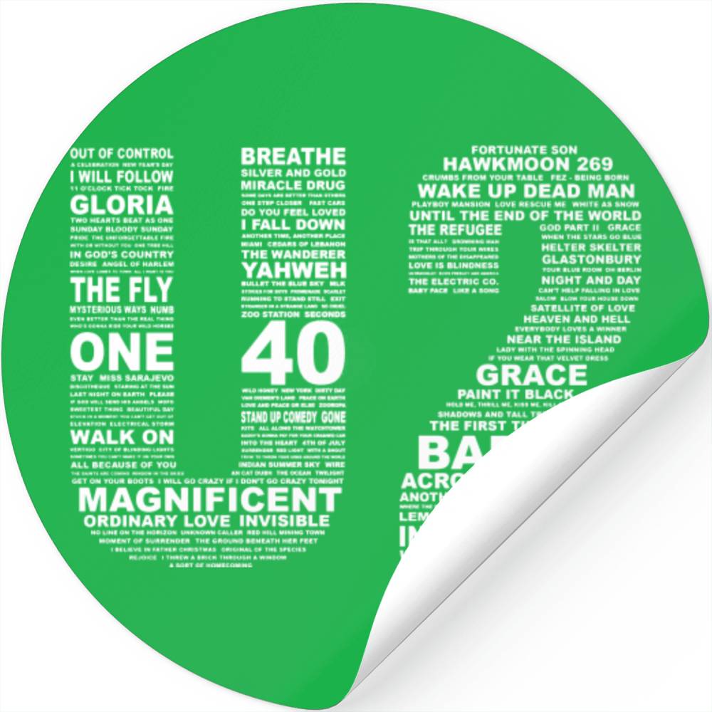 U2 Band Sticker Men's Cotton Sticker