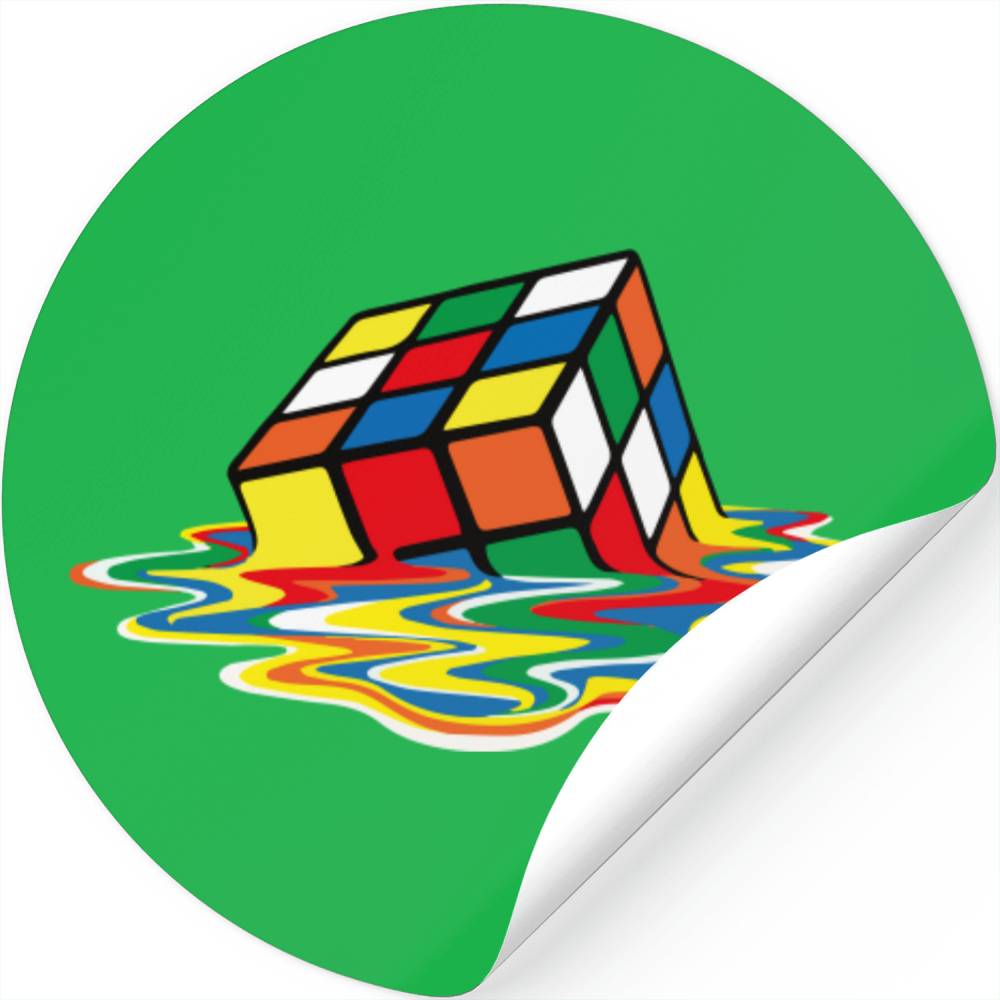 Melting Rubik's Cube - Rubiks Cube - Sticker