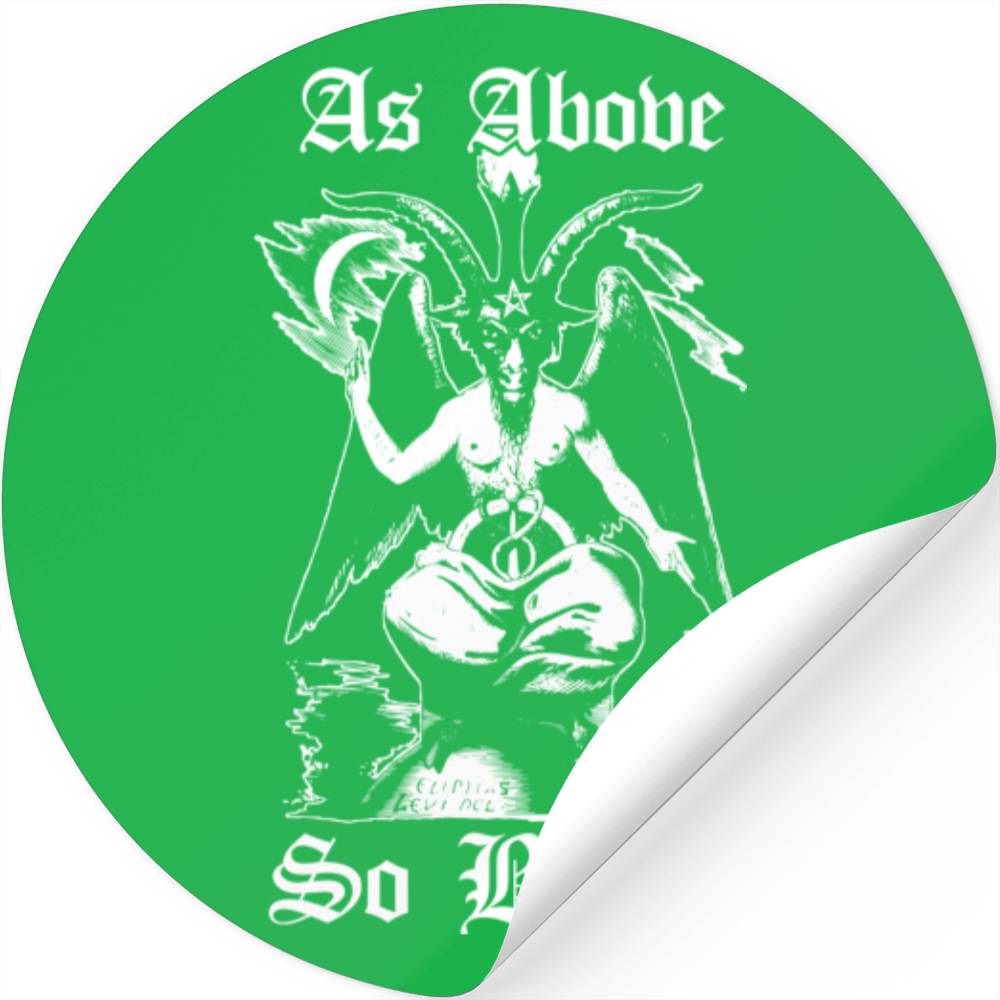 Sigil Of Baphomet Stickers As Above So Below Baphomet Black Magic Devil