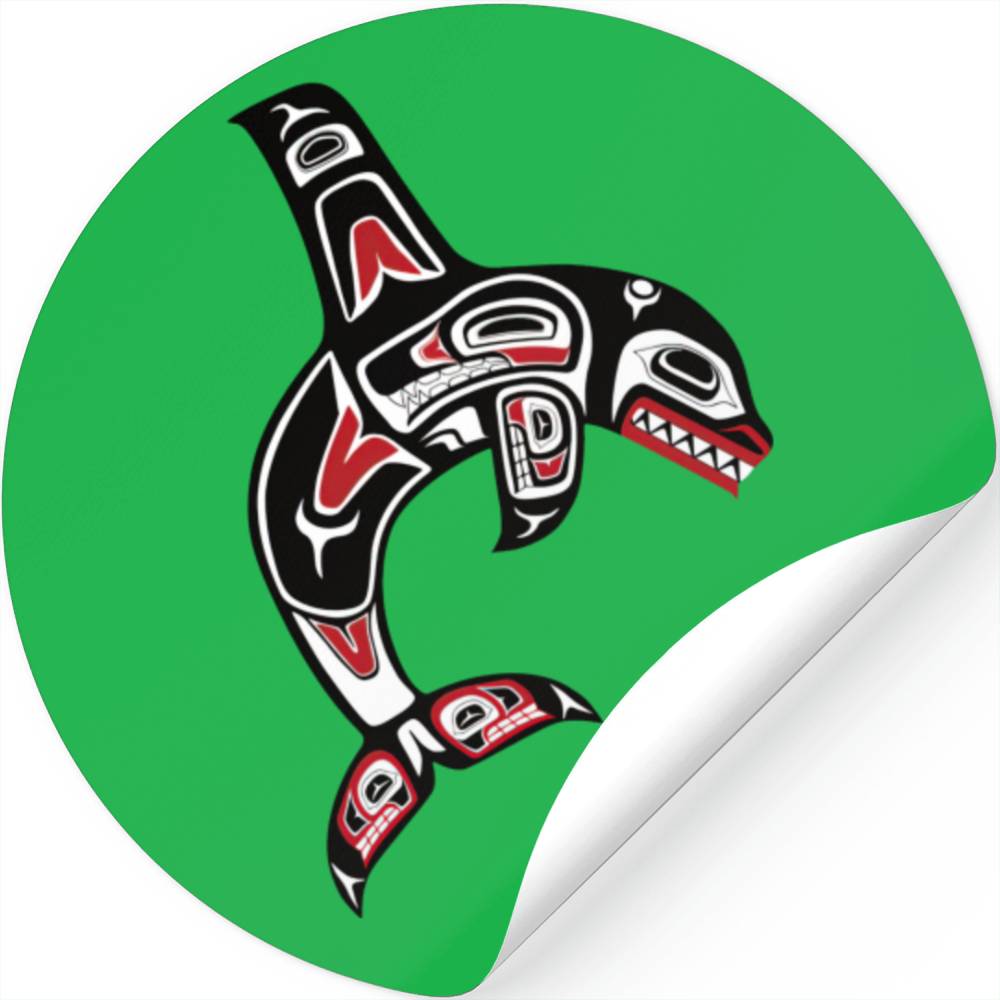 Pacific Northwest Native Orca - Orca - Stickers