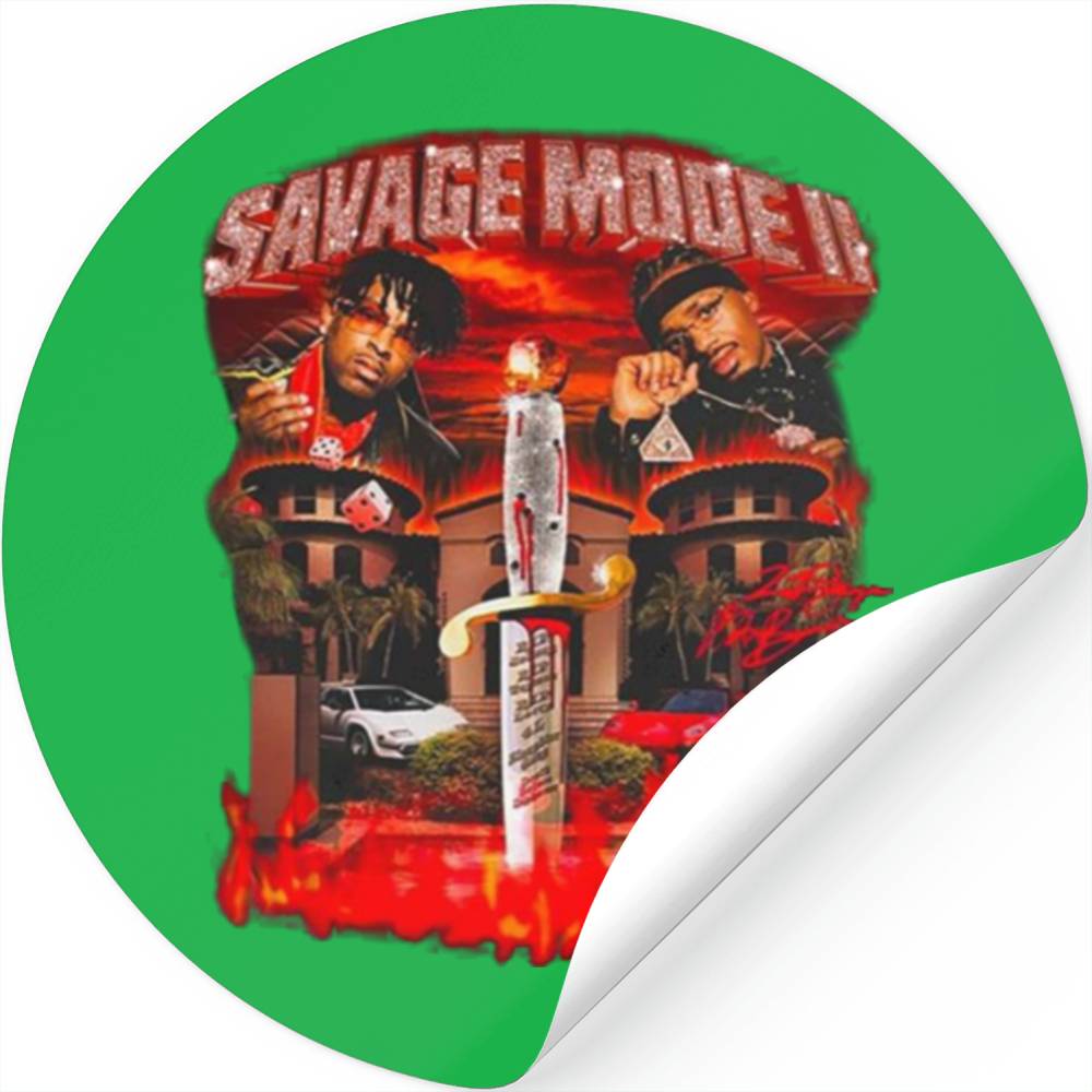 21 Savage And Metro Boomin Drop 'Savage Mode II' Merch Stickers