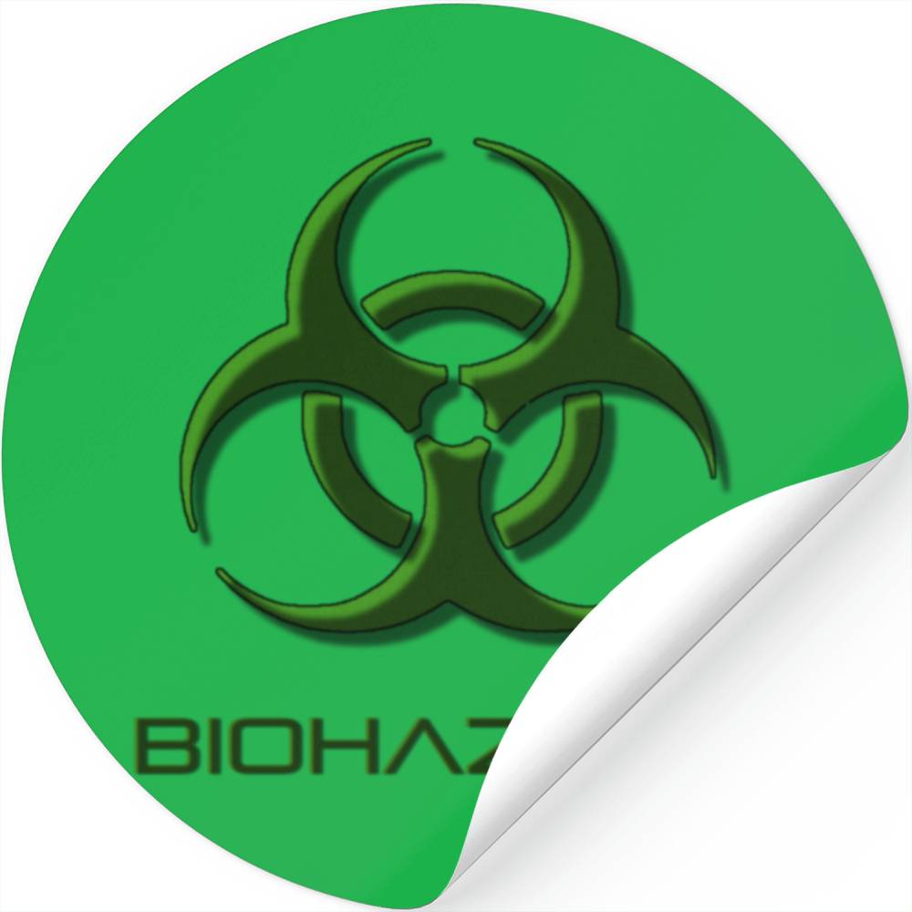 Green Biohazard Warning, Toxic Waste Danger Symbol