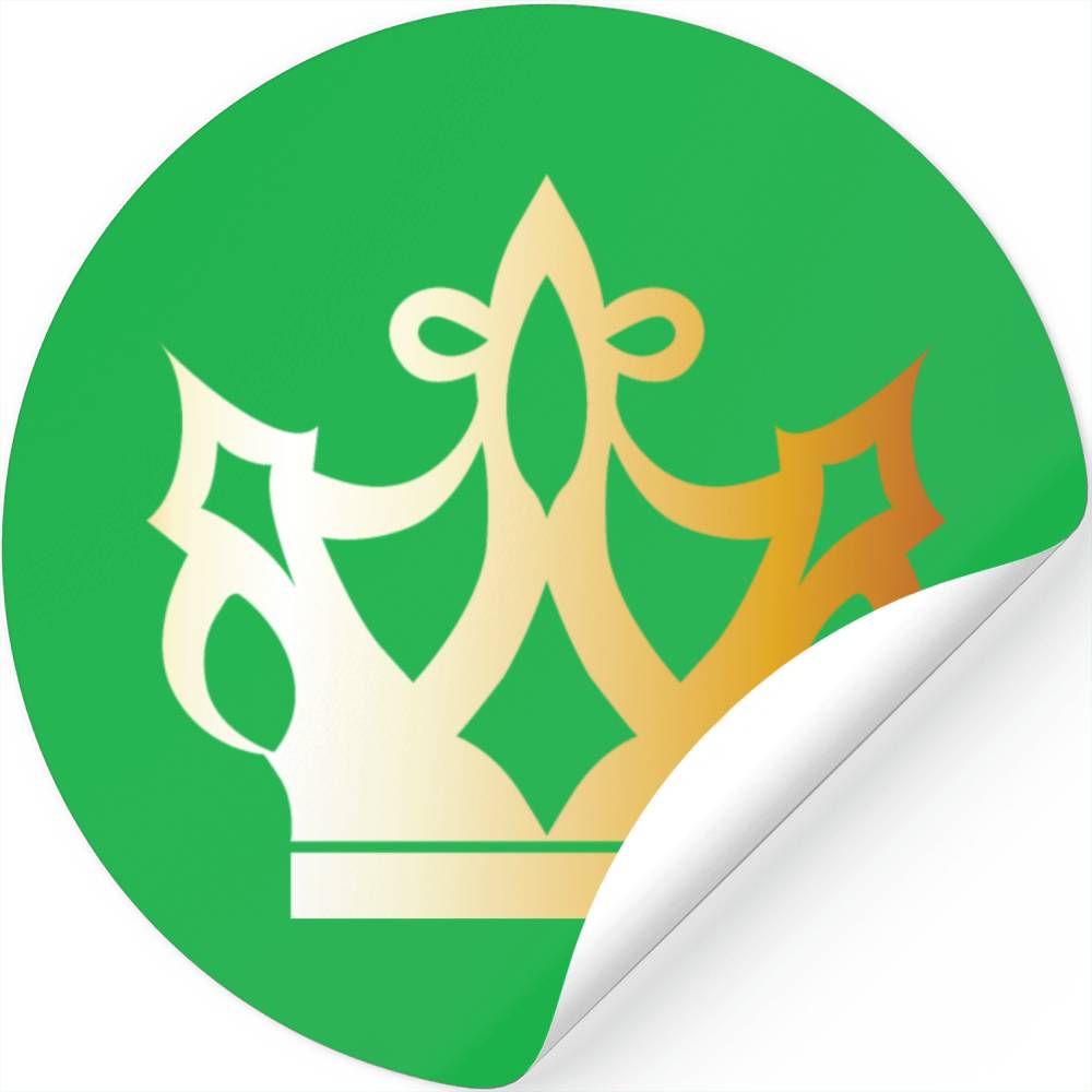 Cool King Prince Gold VIP Crown Lable Vector Image