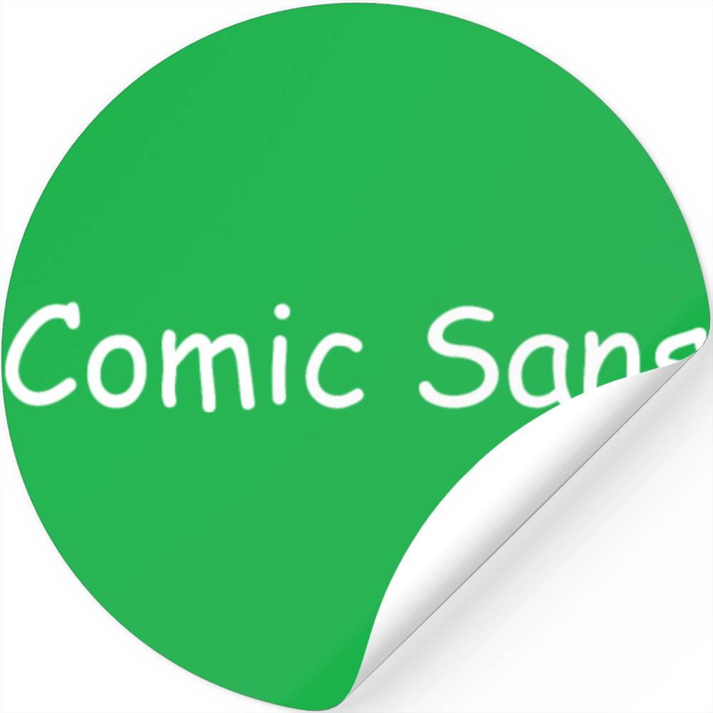 Comic Sans Font- White Letters