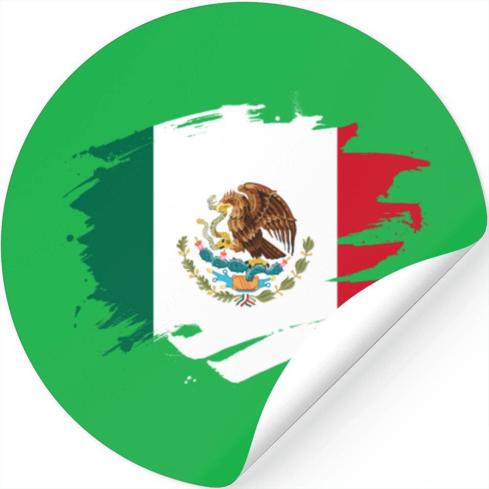 Mexico Paint Splatter Flag Mexican Pride Design