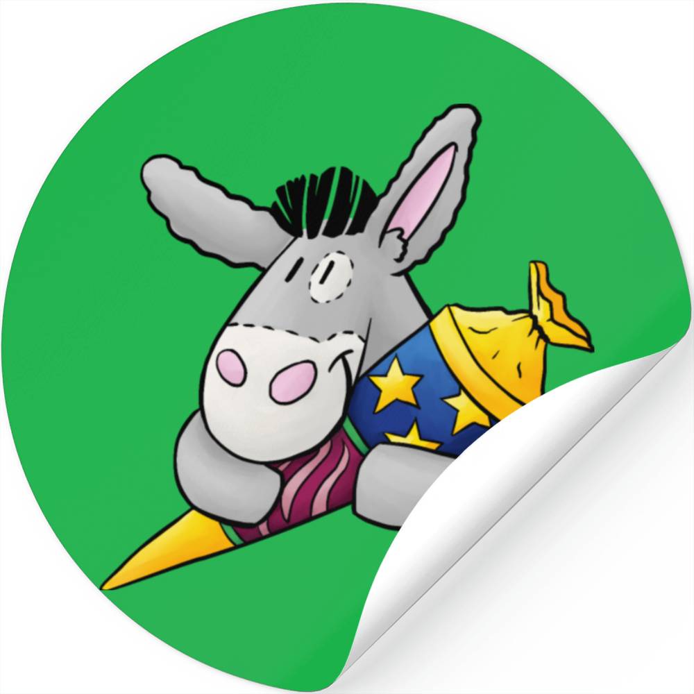 Fluffy Donkey With Candy Cone