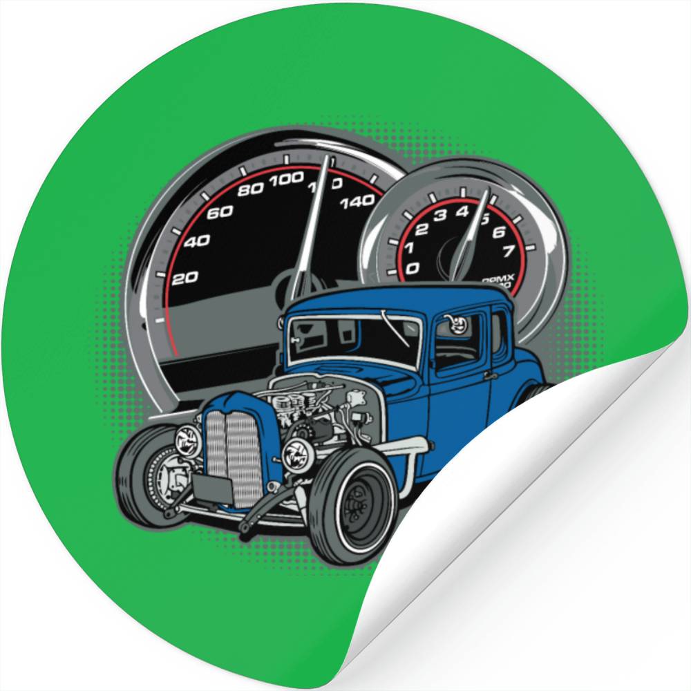 Blue Rat Rod Classic Car