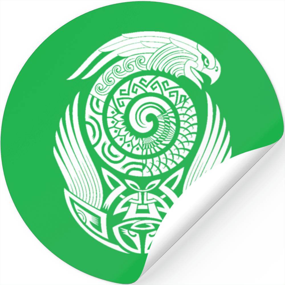 Maori Art Snake Tattoo Stickers Poloshirt White