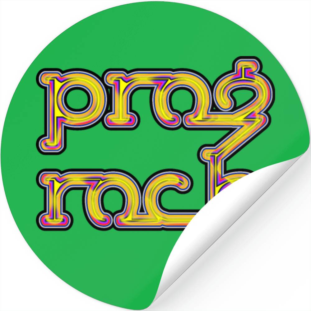 Prog Rock Logo Electric Metallic 1970s Look