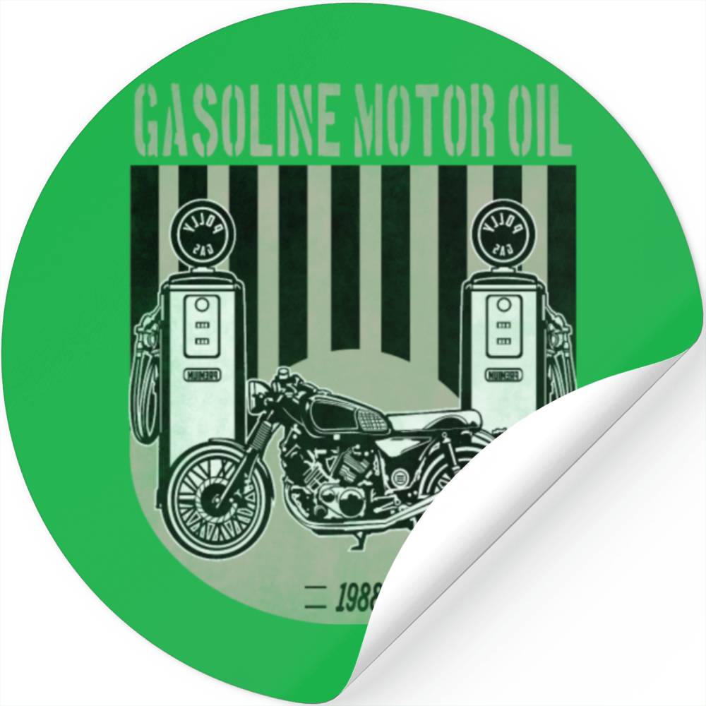 Gasoline Motor Oil - Motorcycle Graphic Design