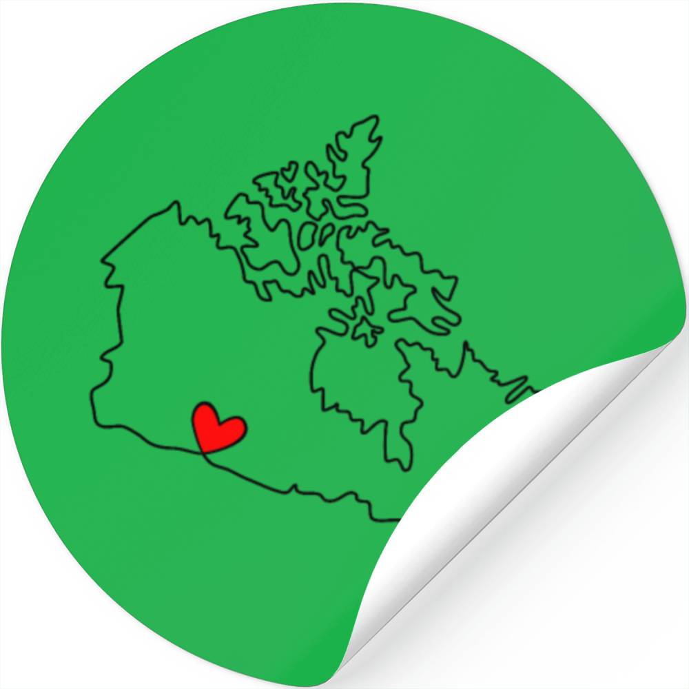 CANADA - HEART - Outline Map