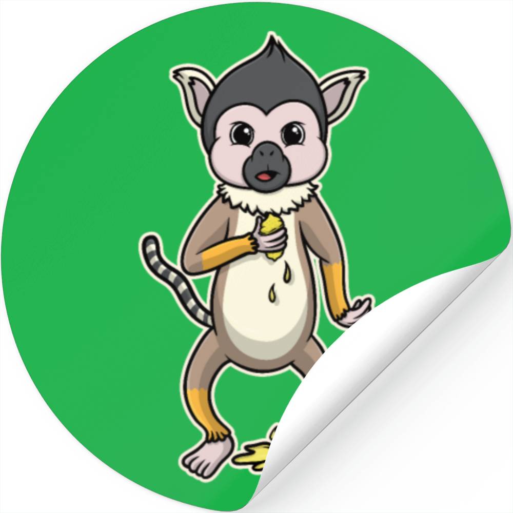 Funny Monkey Lemur Jungle Rainforest Fruits Juice