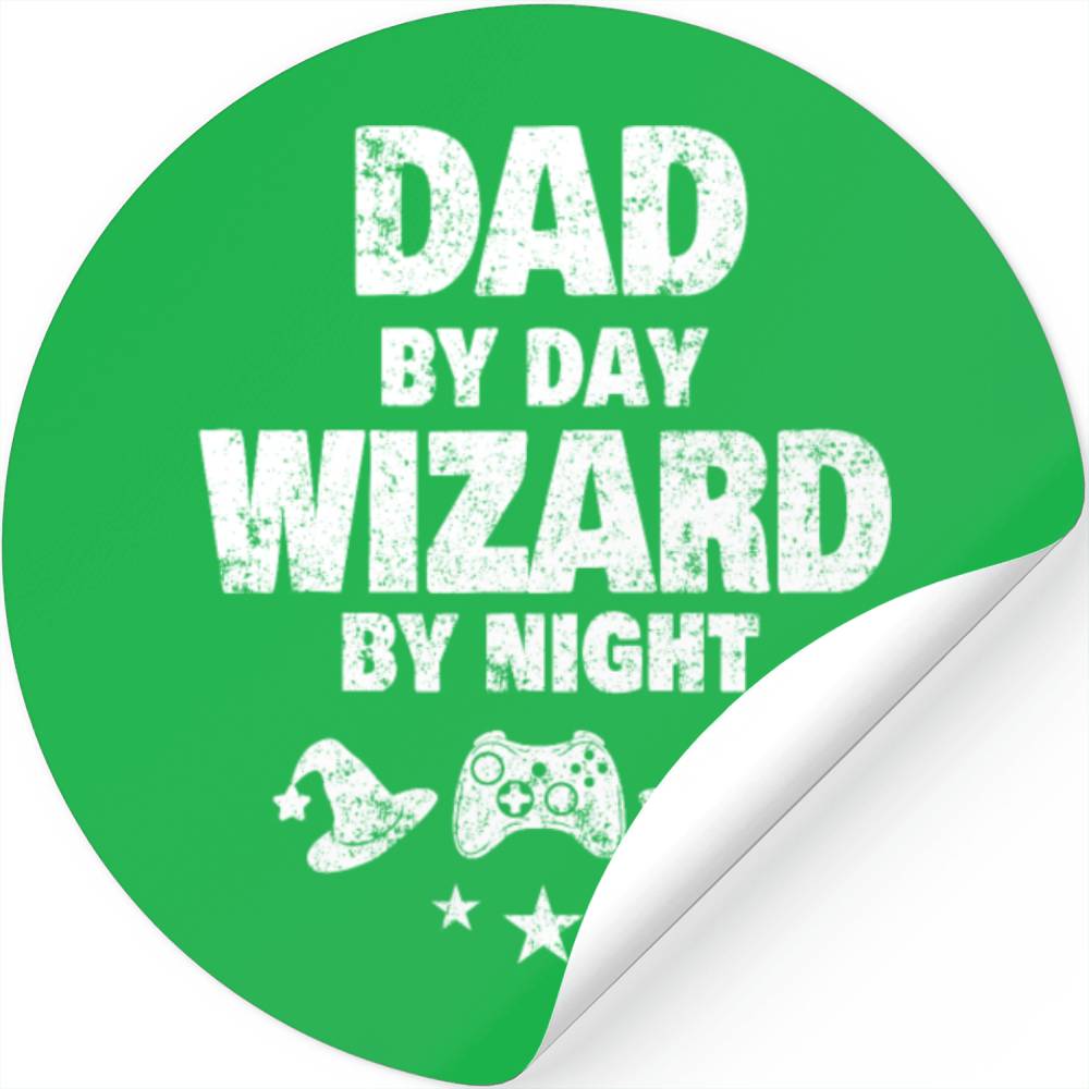 Dad By Day Wizard At Night Magician Sorcerer Gamer