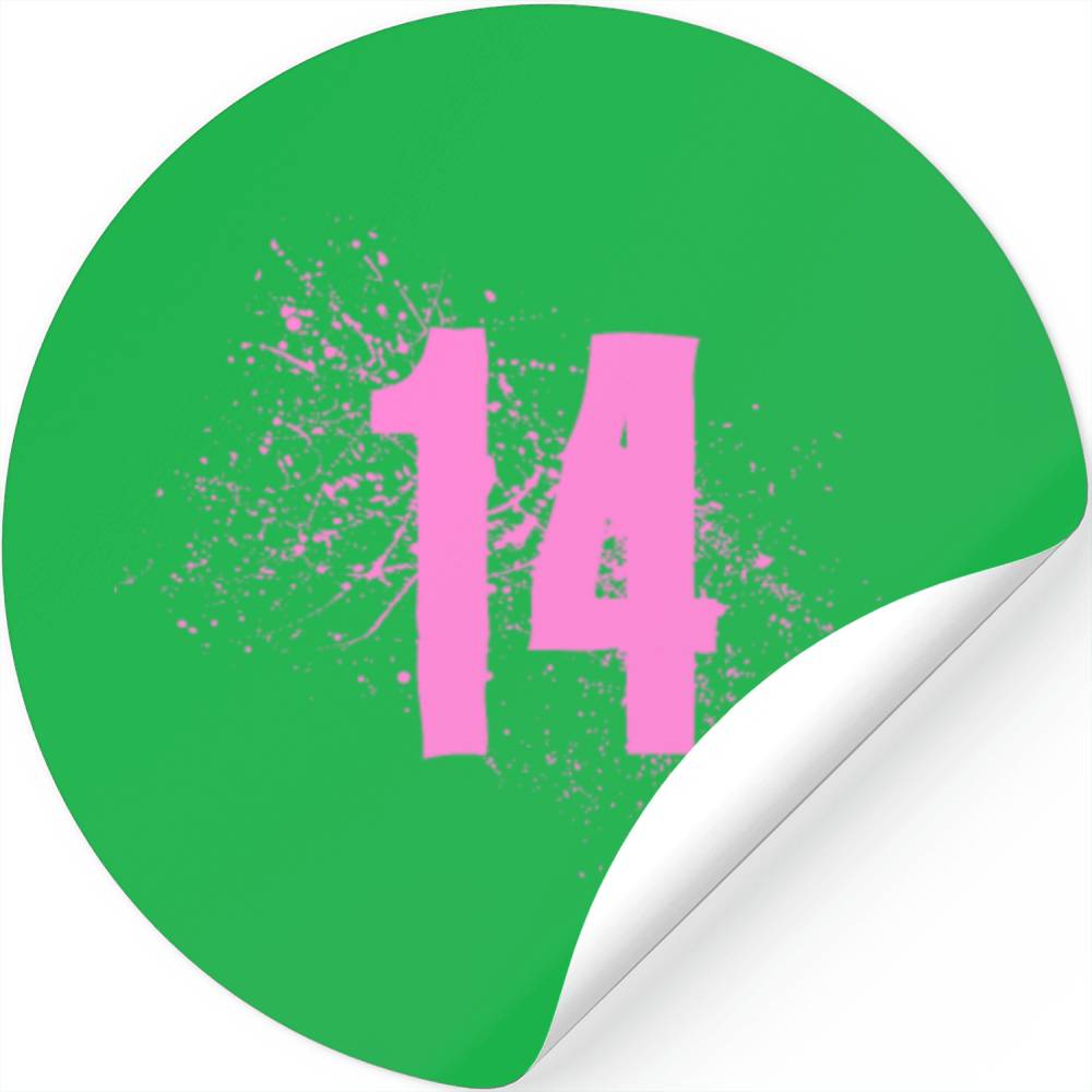 14 Number Pink 14th Birthday 14 Years Old