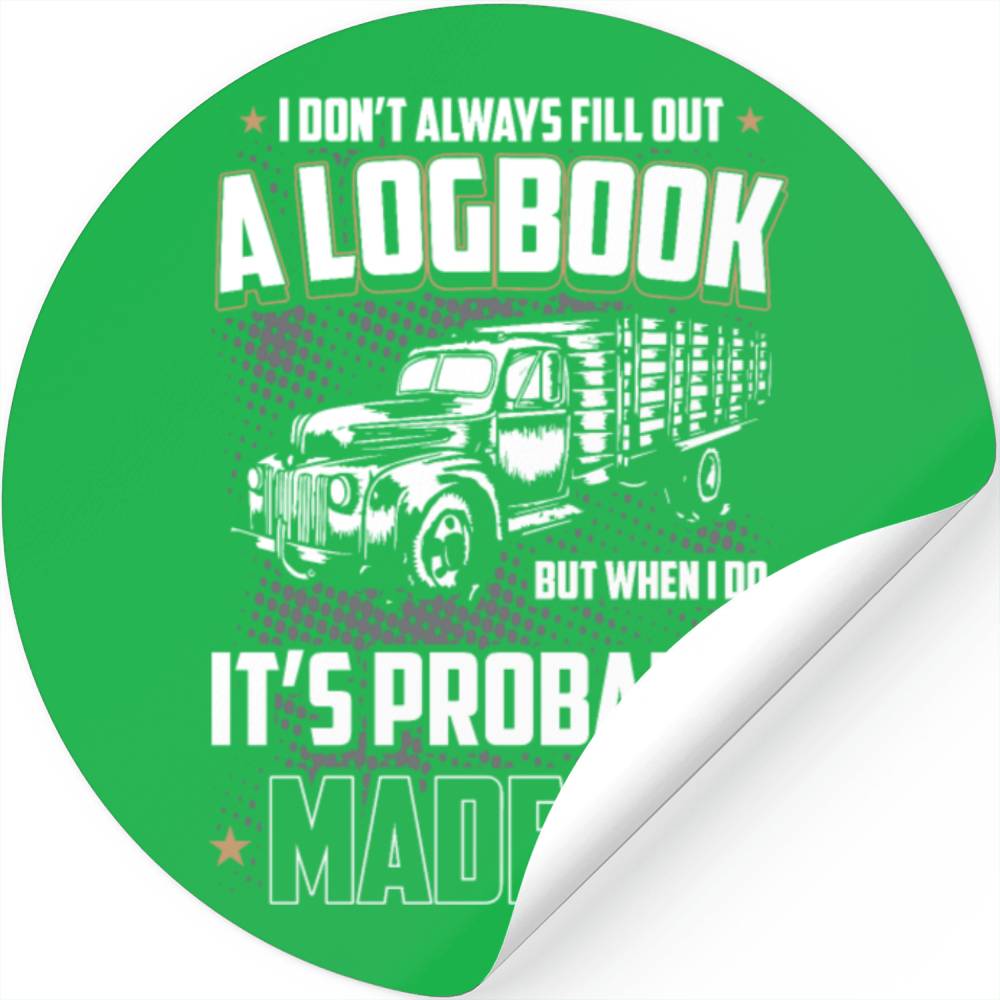 Fill Out Logbook| Truck Load| Heavy Transport Stickers