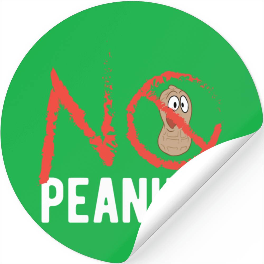Nuts Allergy No Peanuts Funny Birthday Gift Stickers