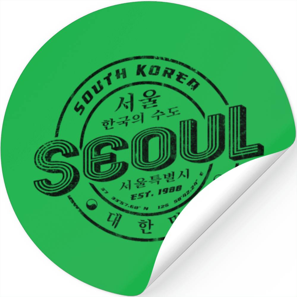 Seoul South Korea With Hangul Logo