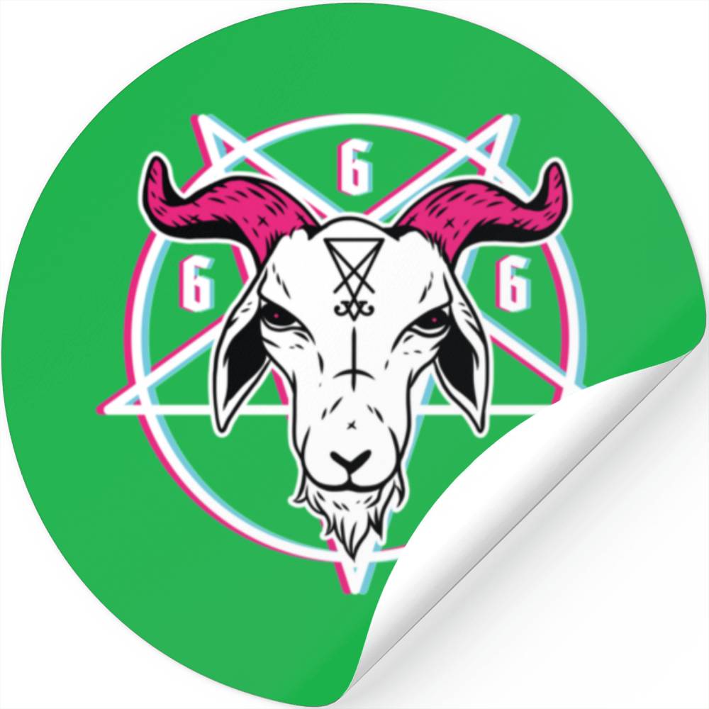Sigil Of Lucifer Devil Goat Baphomet 666 Stickers
